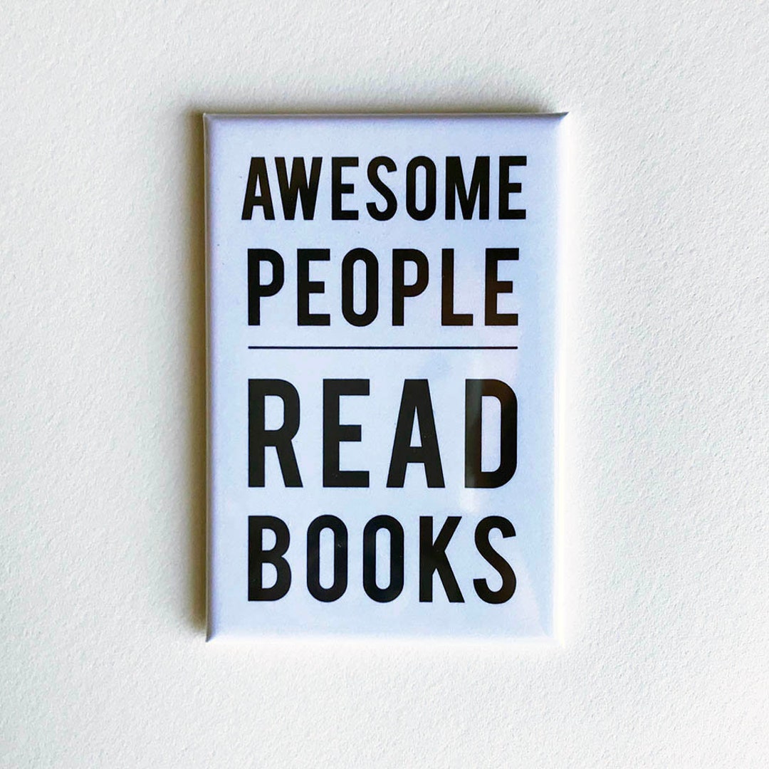 Awesome People Read Magnet - Reclaimed Steel Bookworm Gift - Etsy