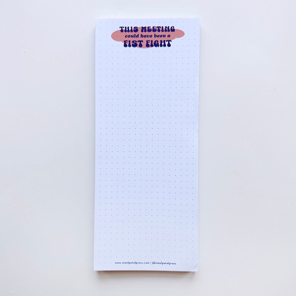 Fist Fight Listpad - Grid Style List-making Notepad - Etsy