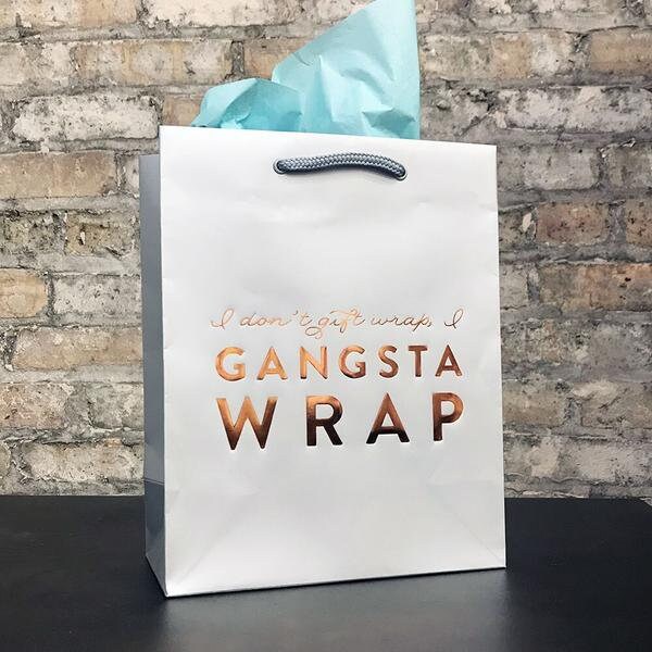 Gangsta Wrap Gift Bag - Metallic Foil-stamped Gift Bag - Etsy