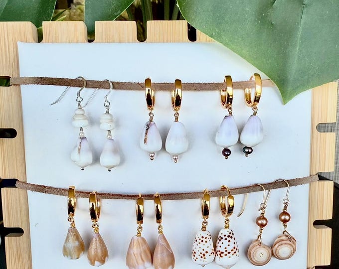 Hawaiian Cone Shell Earrings - 14k Gold Filled - Etsy