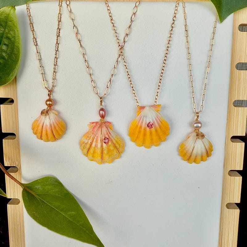 Sunrise Shell Necklace - Etsy