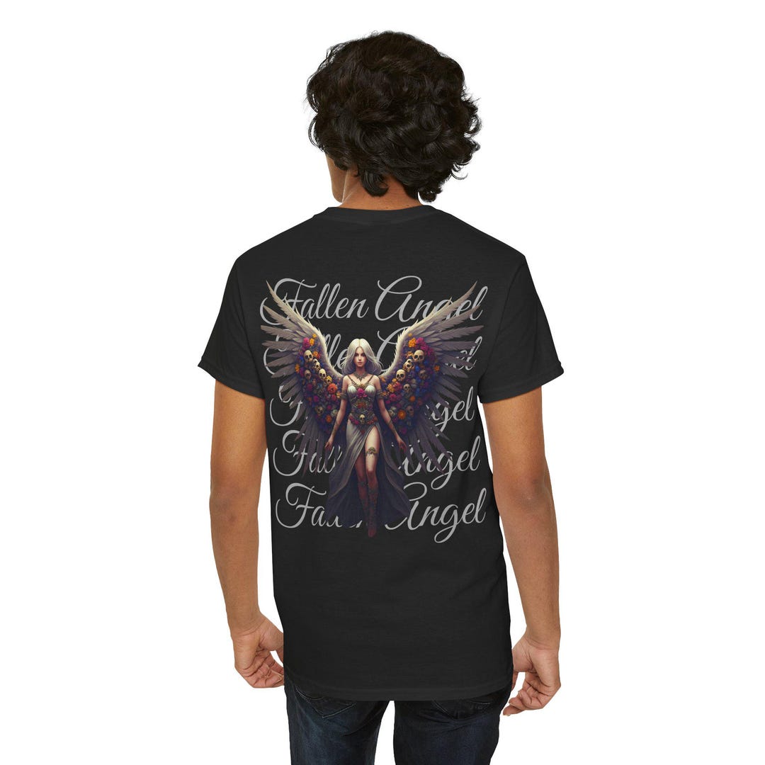 Unisex Fallen Angel, Angel Skull T-shirt, Skull Angel, Gothic Angel ...
