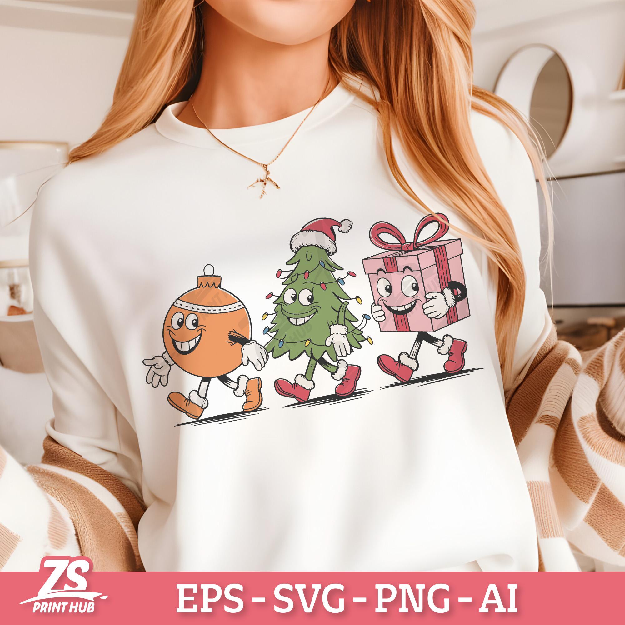 Christmas Friends Svg Png Digital Download, Cute Ornament Tree Gift ...