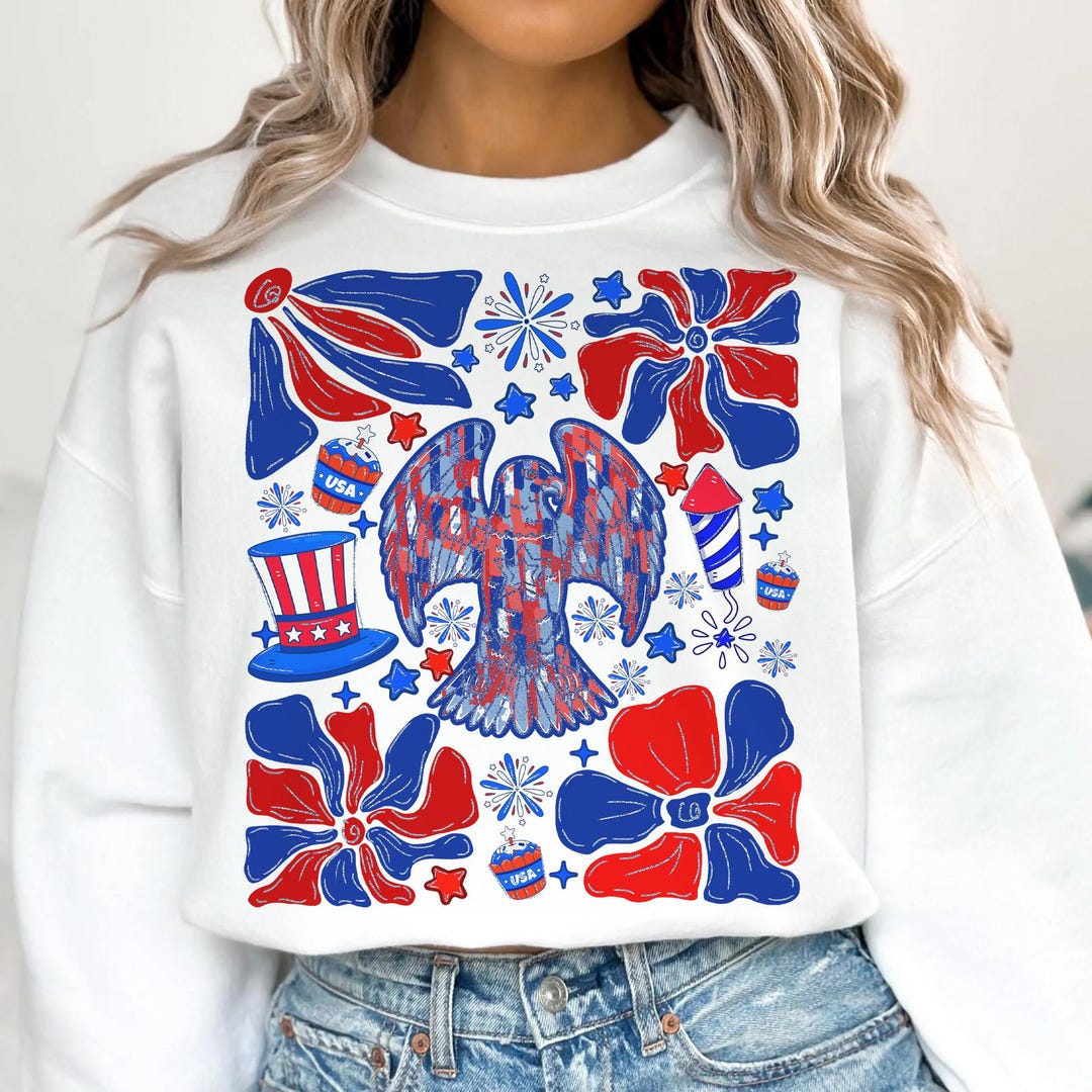 4th of July Boho Glitter Png, Independence Day Png, Stars & Stripes Png ...