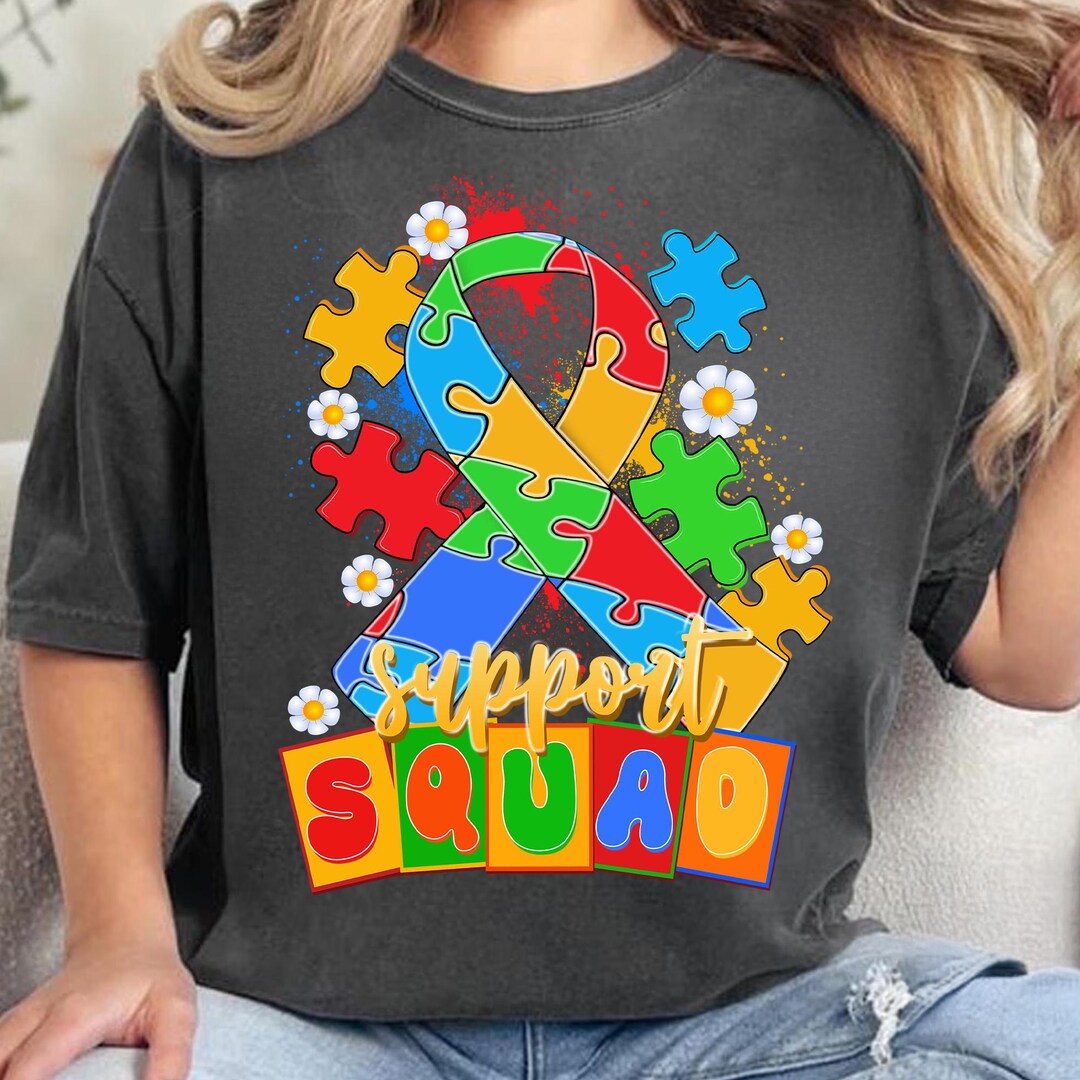 Autism Support Squad Png, Autism Awareness Ribbon Png, Autism Advocate ...