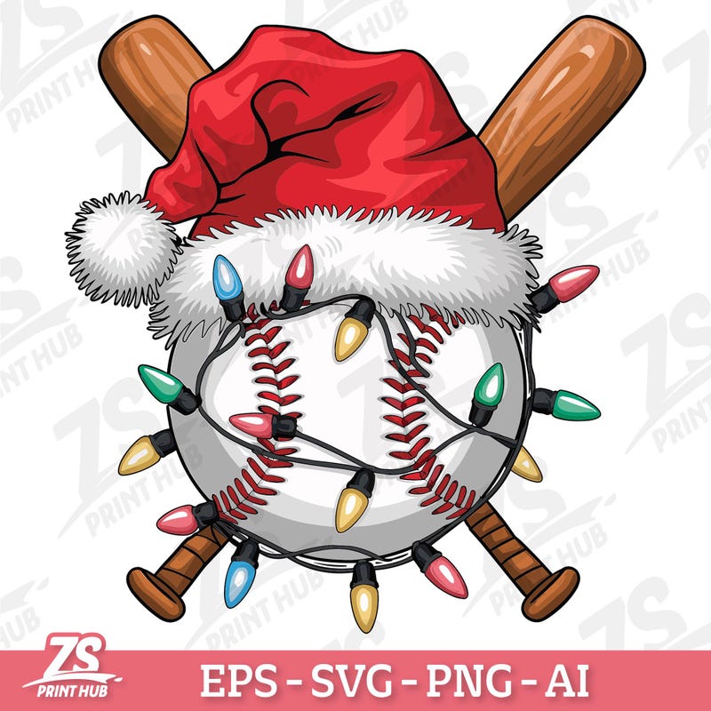 Baseball Christmas Svg - Etsy