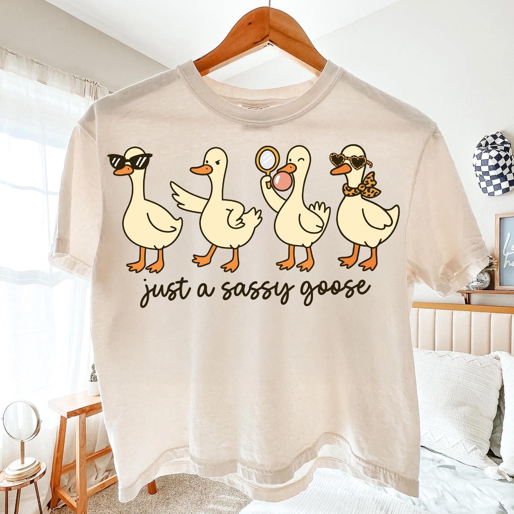 Sassy Goose PNG, Funny Goose Sublimation Design, Retro Duck With ...