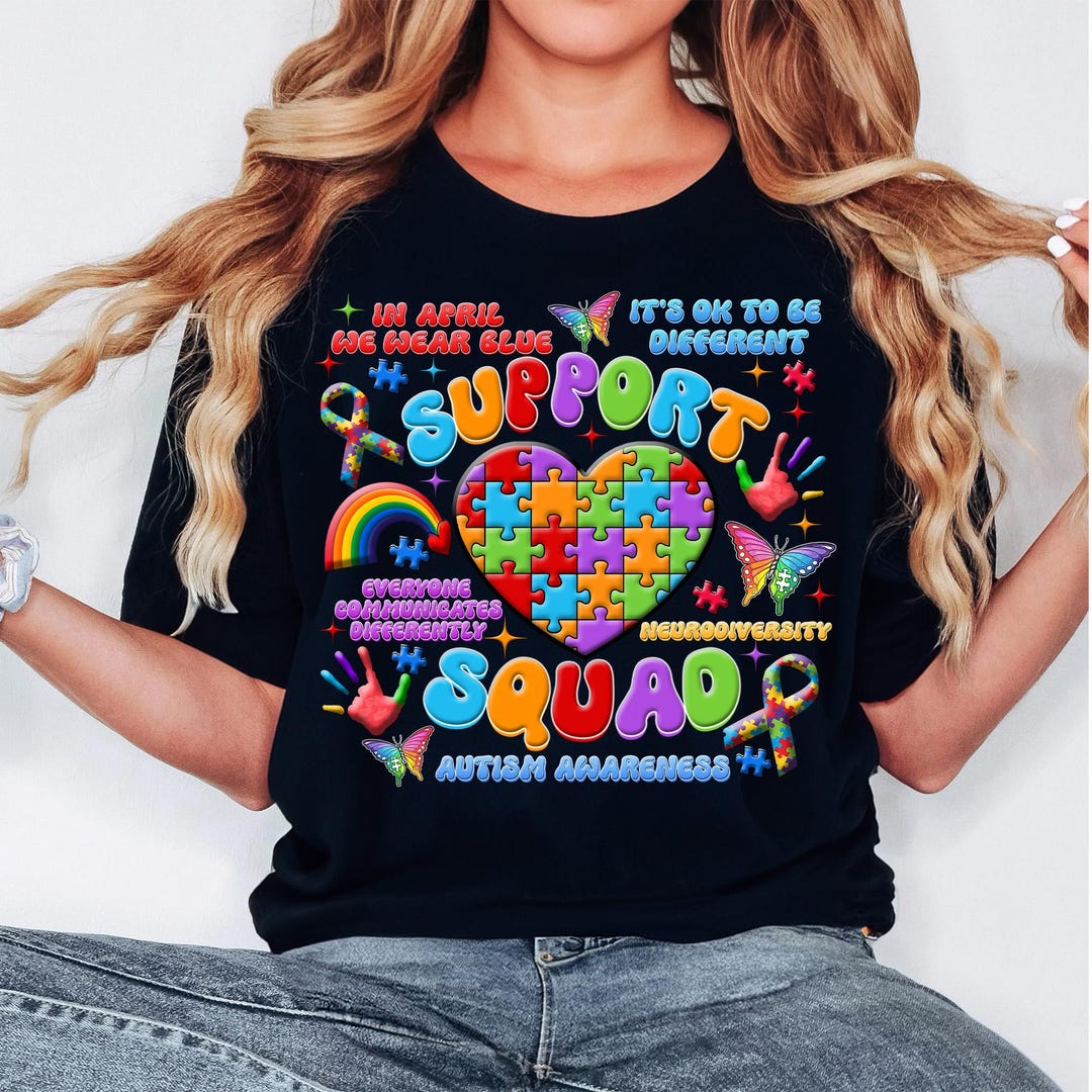 Autism Support Squad Png, Autism Awareness Ribbon Png, Autism Advocate ...