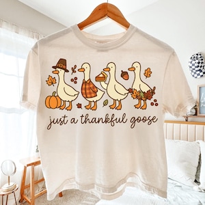 Just a Thankful Goose PNG, Funny Thanksgiving Sublimation Design, Fall ...