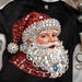 Rhinestone Santa Png, Bling Christmas Png, Crystal Mosaic Holiday ...