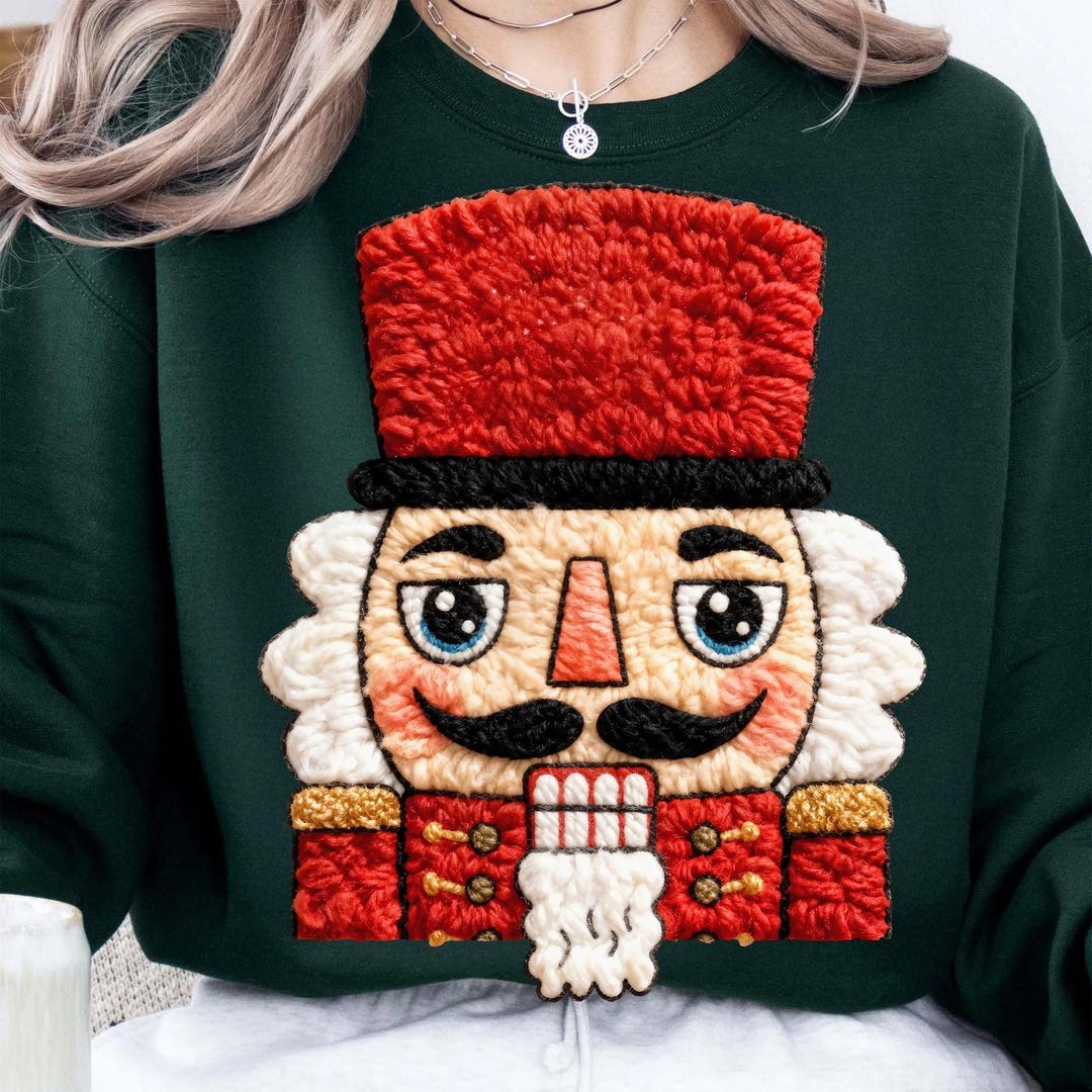 Chenille Nutcracker Png, Latch Hook Png, Holiday Sublimation, Cute Xmas Shirt Design, Toy ...