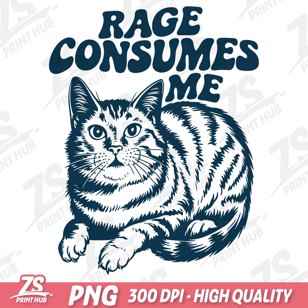 Rage Consumes Me Cat Png, Meme Design Png, Funny Sarcastic Png, Trendy ...