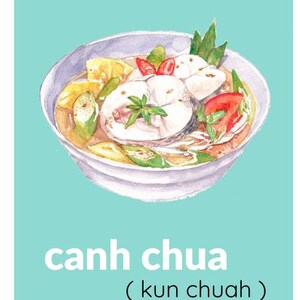 Vietnamese Food and Drinks Printable Flashcards Educational Materials ...