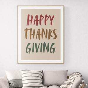 Happy Thanksgiving Sign Printable | Fall Decor Digital Download ...