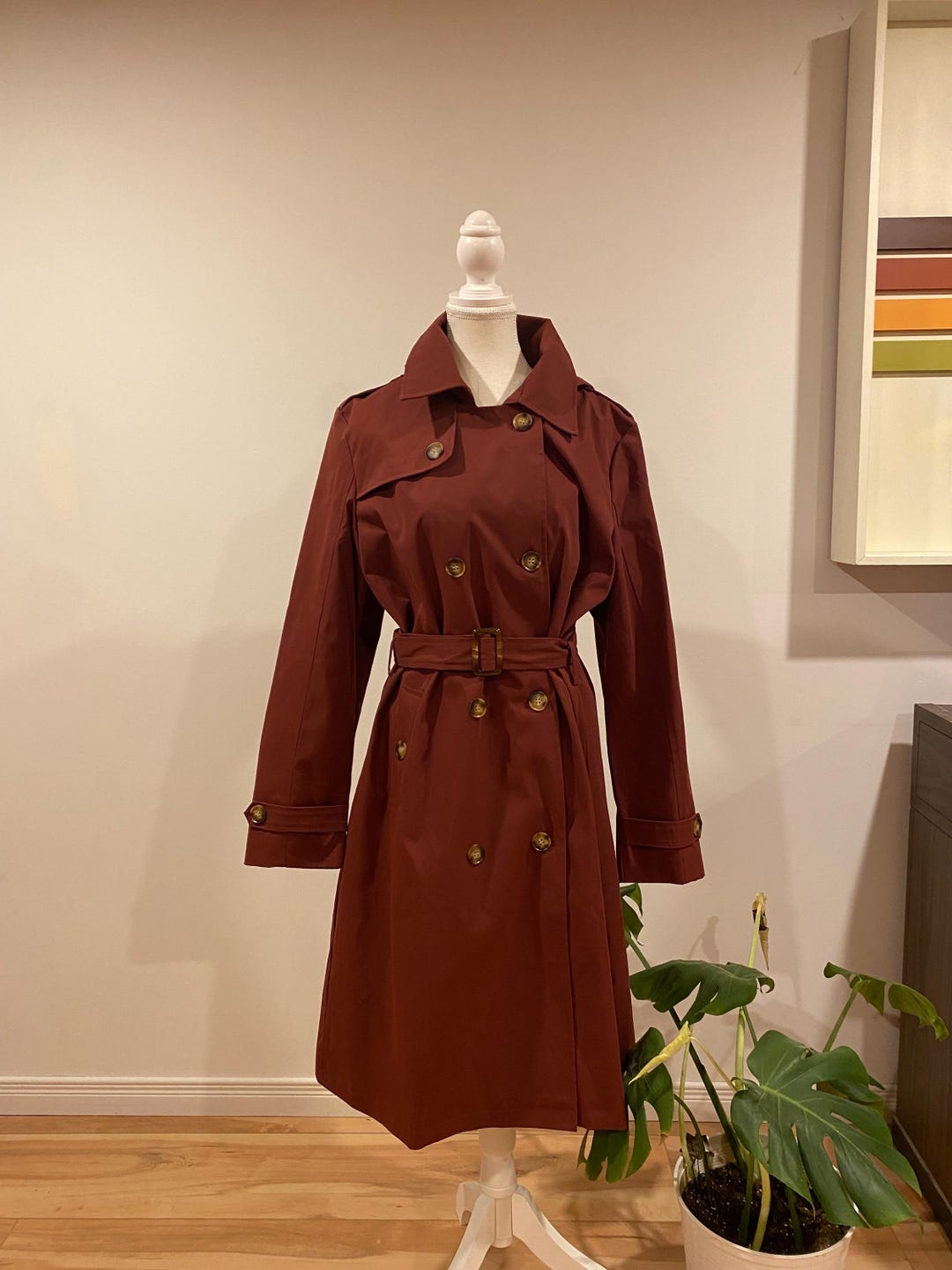 Red Trench Coat With Hood - Etsy