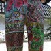 Hand Painted Jeans Trouser Size S-M. - Etsy