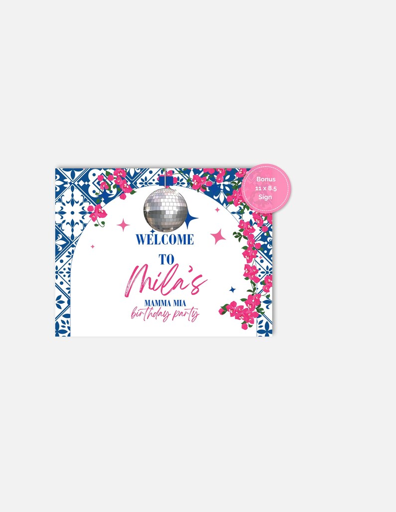 Mamma Mia Party! Thank You Gift Tags 8 per Page of 2 X 3.5 " Editable ...