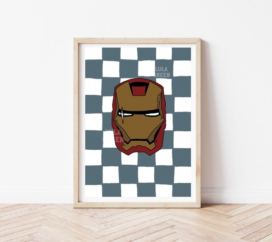 Checkerboard Print | Boys Prints | Iron Man Print | Boys Prints | Boys ...