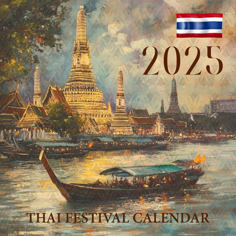 2025 Thai Festival Calendar Printable Cultural Art Southeast Asian ...