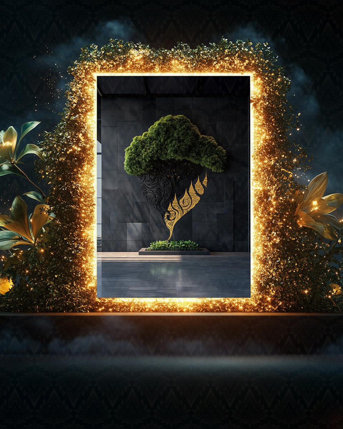 Thai Temple Tree Wall Art – Bodhi-inspired Canvas, Zen Nature Decor ...