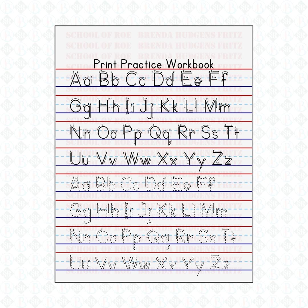 Digital Handwriting Practice Workbook PDF - Letter and Number Tracing ...