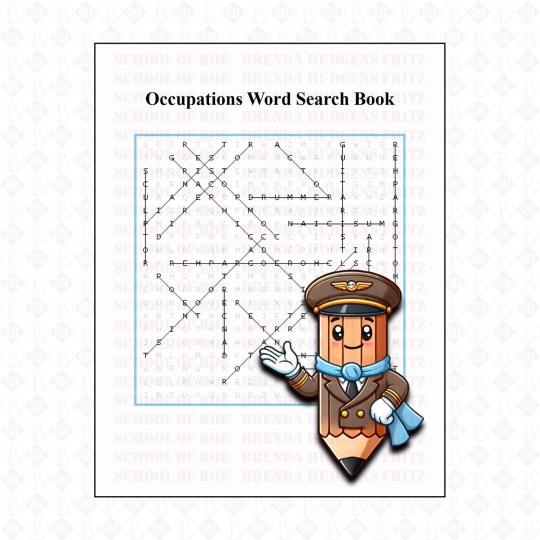 Occupations Word Search Book, Interactive PDF for Tablets and ...