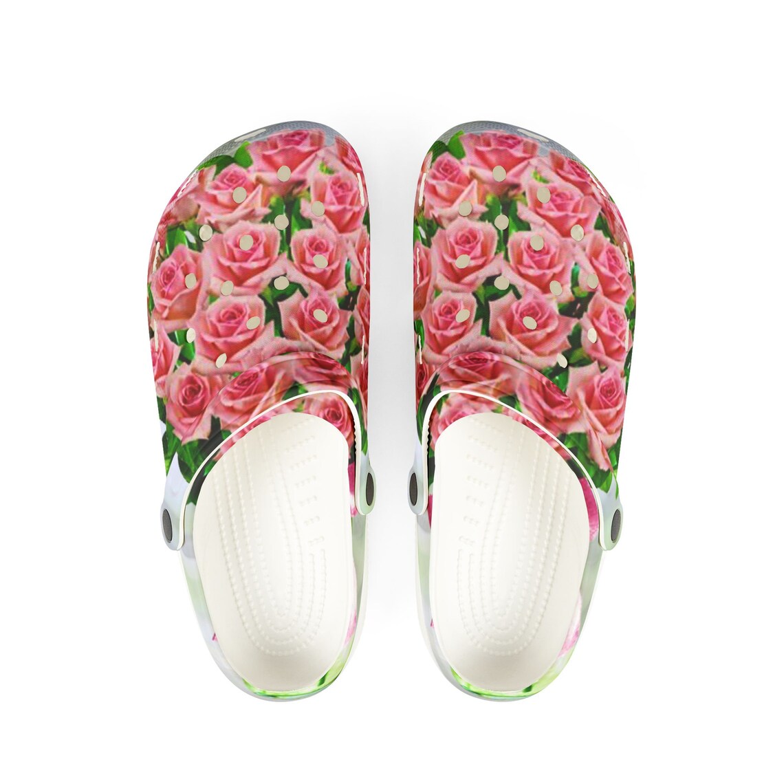 Women's Pink Roses Slides 2 - Etsy