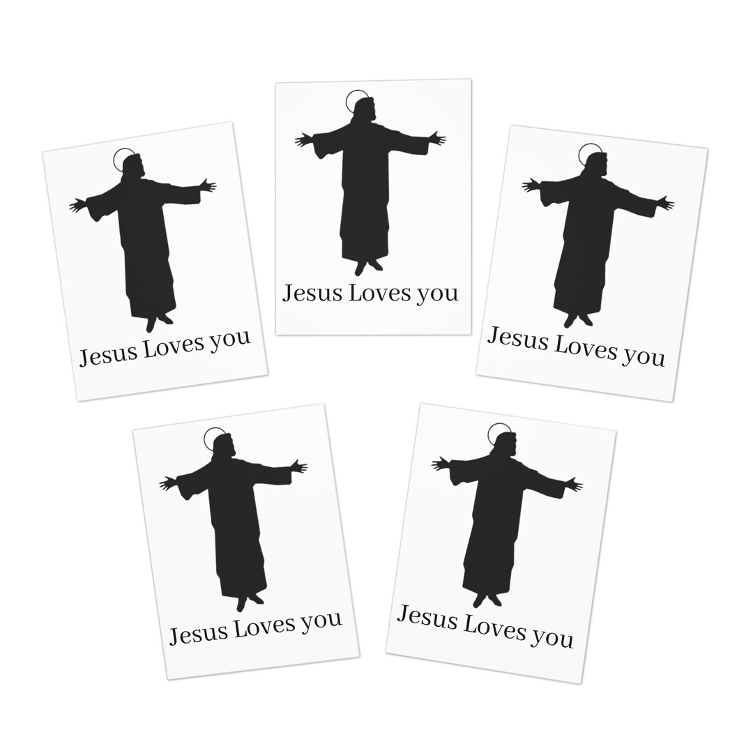 Jesus Loves You Funny Greeting Cards 5-pack Gag Gift - Etsy