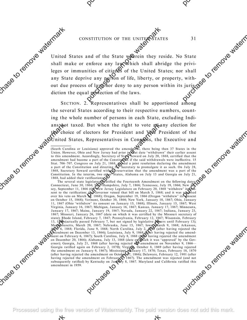 27 Amendments to the US Constitution PDF File Digital Document Download 23 Pages - Etsy