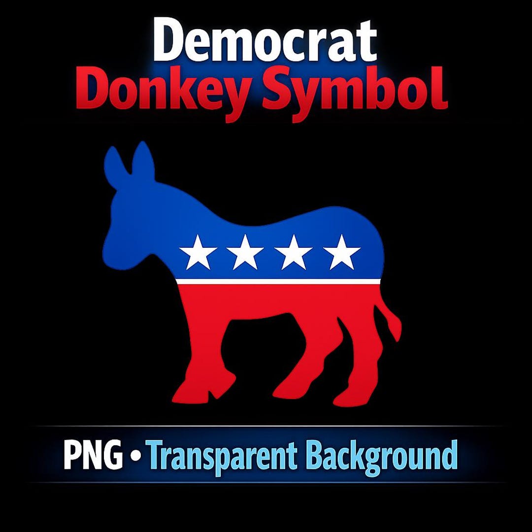 Democrat Donkey Symbol PNG – Political Icon Graphic, Transparent ...