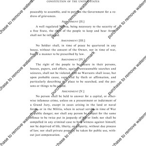 27 Amendments to the US Constitution PDF File Digital Document Download ...