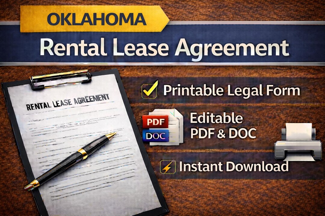 Printable Rental Lease Agreement –oklahoma – Editable PDF & DOC ...