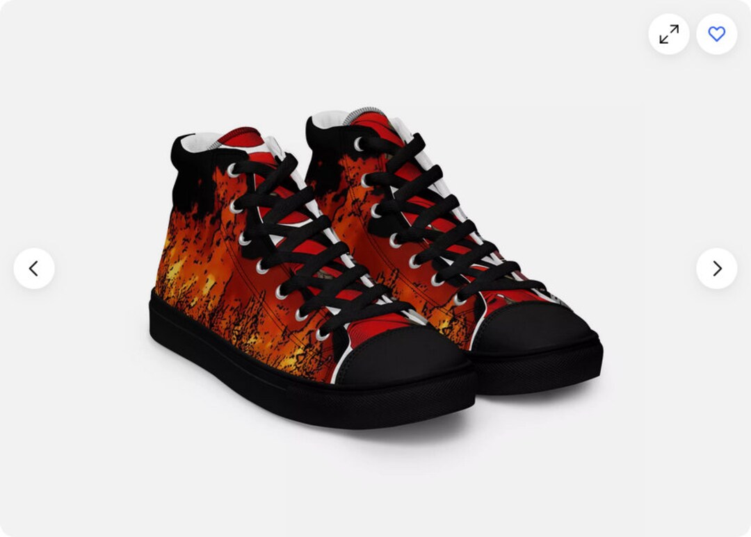 Men's Firefighter High Top Canvas Shoe Sneaker - Etsy