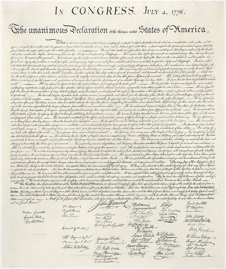 US Declaration of Independence PDF File 320.76 Kb Digital Download - Etsy