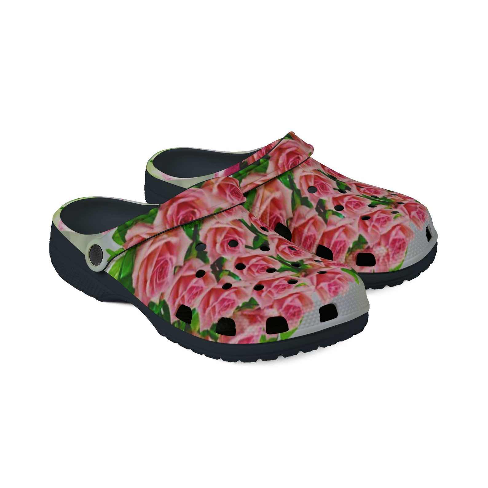 Women's Pink Roses Slides 2 - Etsy