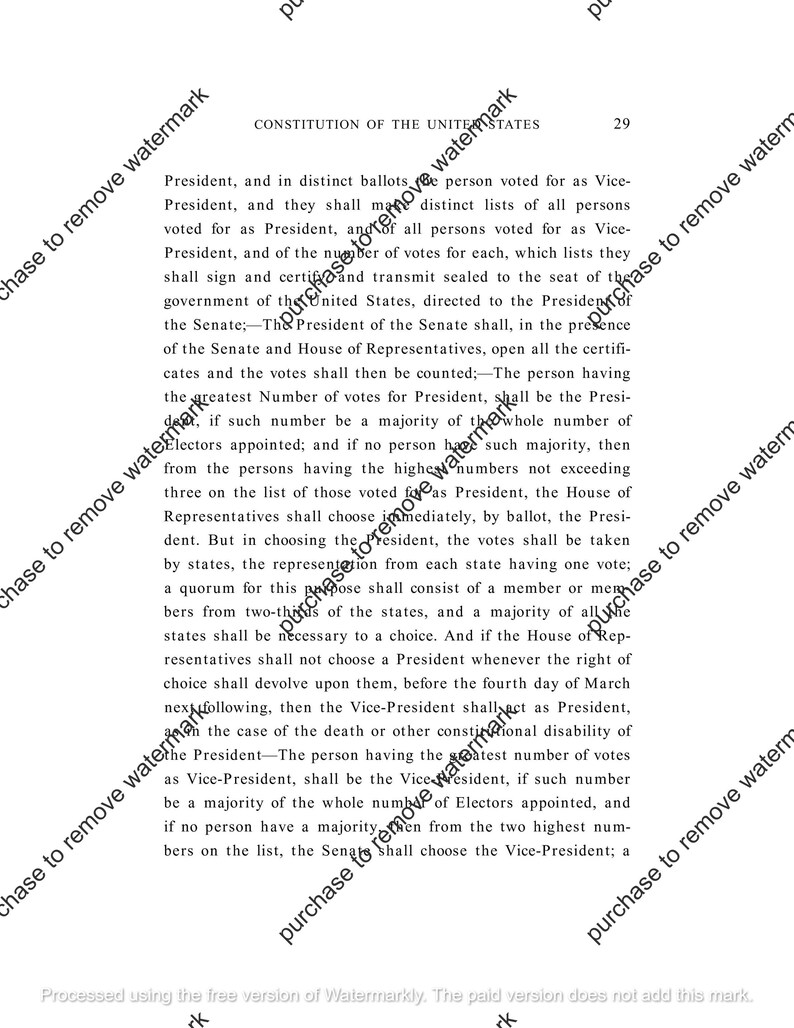 27 Amendments to the US Constitution PDF File Digital Document Download ...
