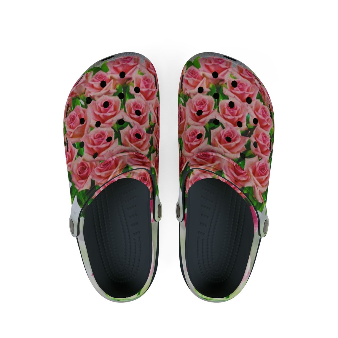 Women's Pink Roses Slides 2 - Etsy