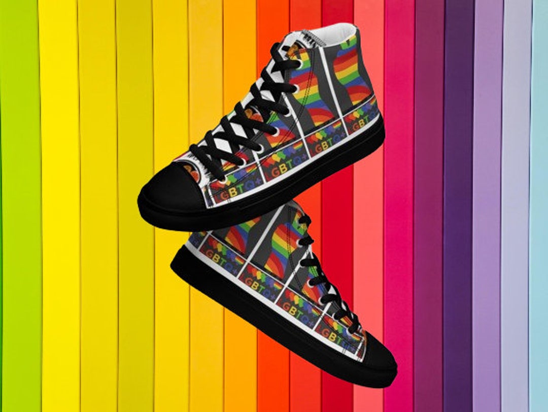 Show Your Pride With Men's Gay Pride Sneakers - Stand Out in Style ...