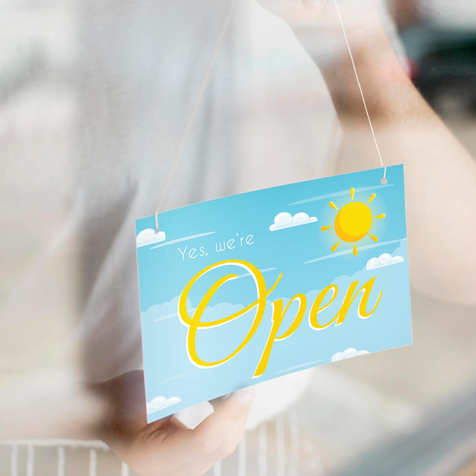 Printable Open and Closed Signs Set for Business. A4, A5, Letter Paper ...