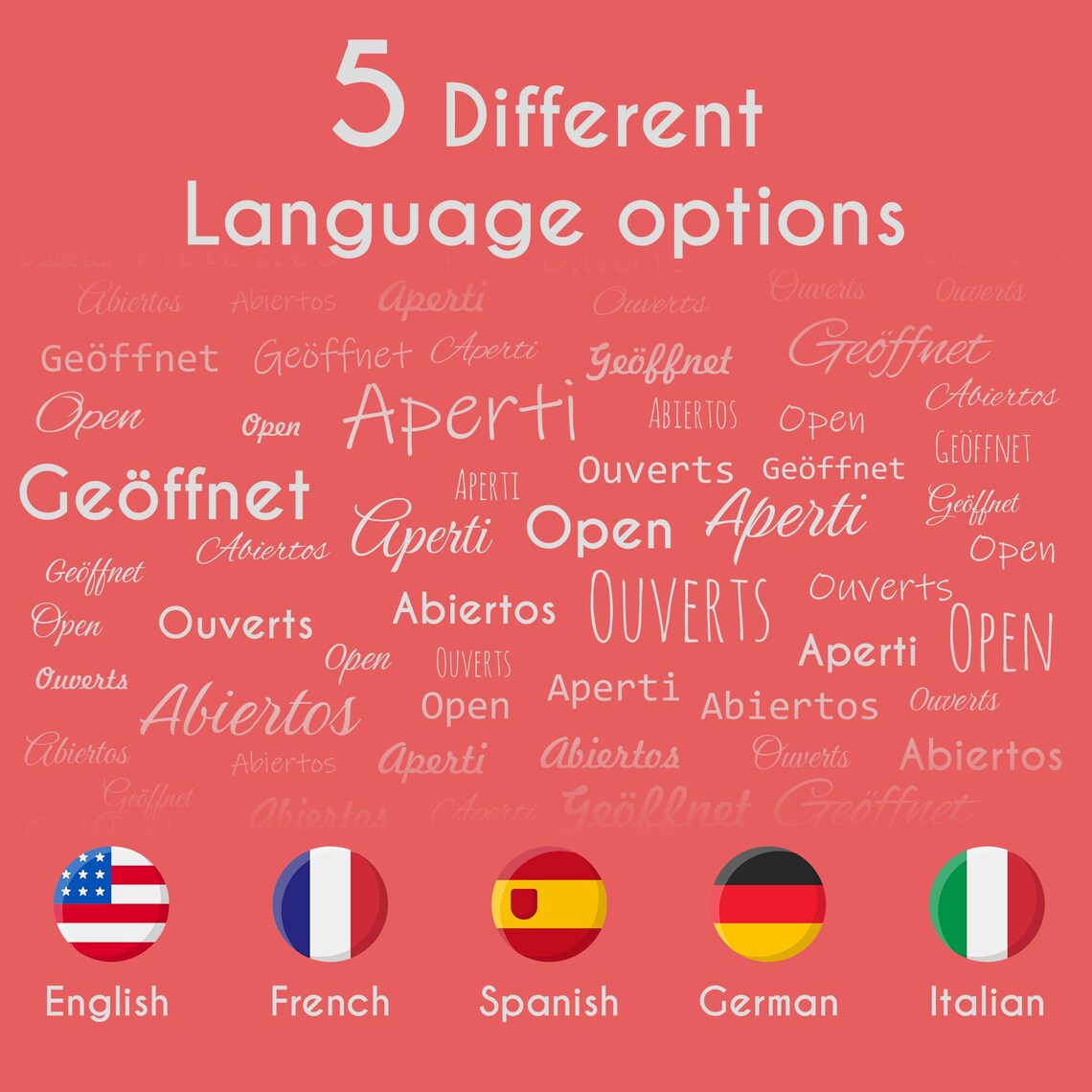 Printable Open and Closed Signs Set for Business. A4, A5, Letter Paper ...