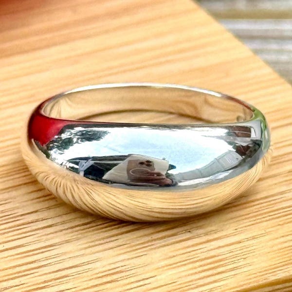 Shiny Silver Ring - Etsy