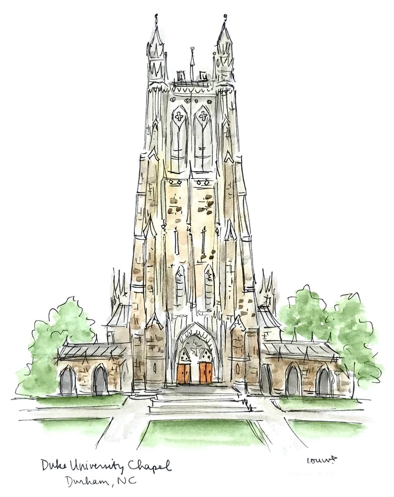 Duke University Chapel Watercolor Art Print 8x10 or 11x14 - Etsy Duke University Chapel Watercolor Art Print 8x10 or 11x14 - Etsy