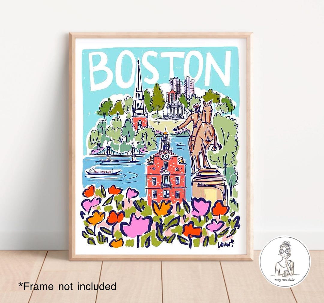 Boston, MA - Poster Collage. Boston Common, State House, Harbor, North ...