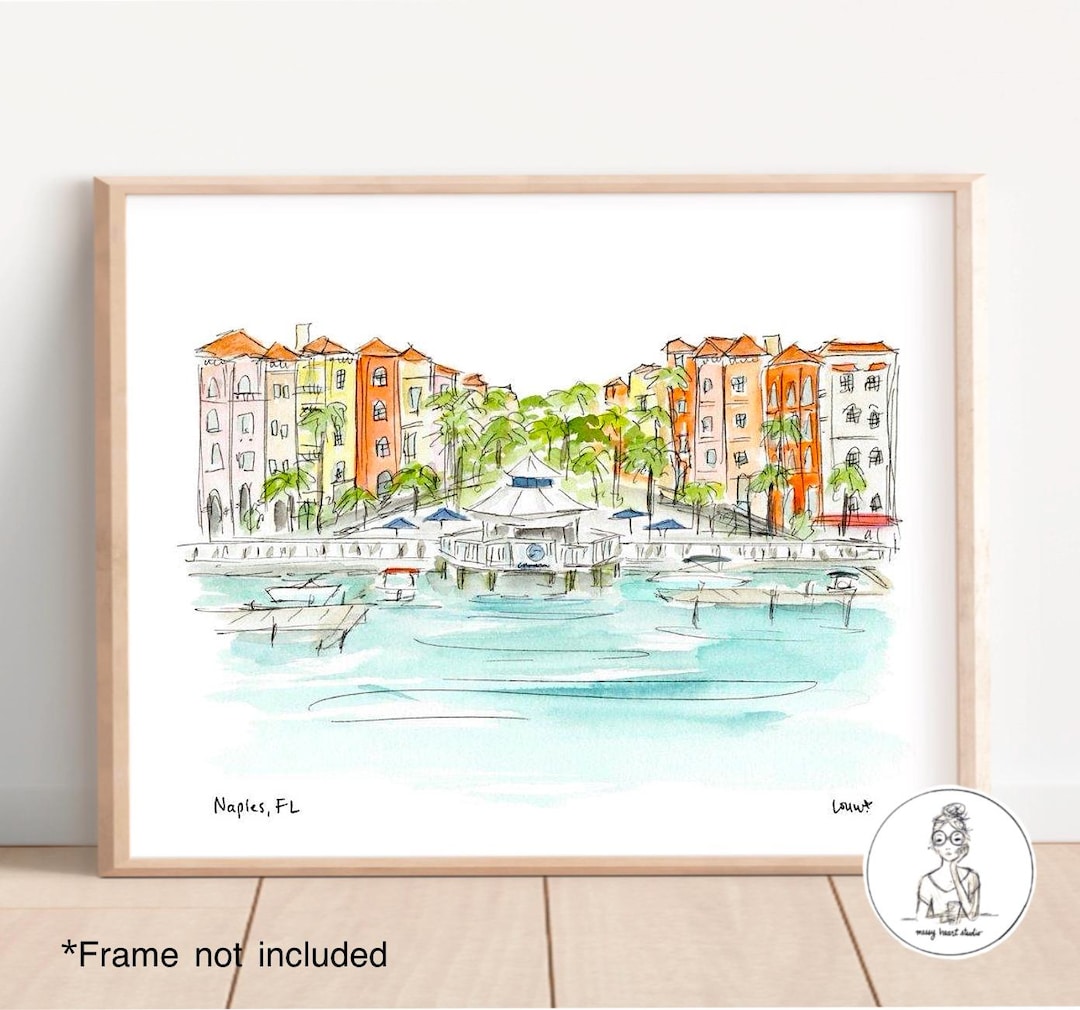 Naples, FL - Downtown Waterfront Skyline. Florida Gulf Coast, Travel ...