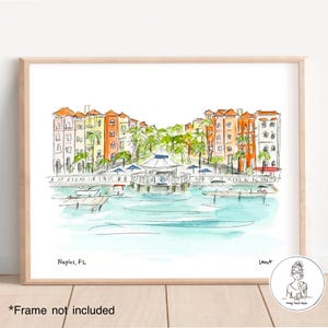 Naples, FL - Downtown Waterfront Skyline. Florida Gulf Coast, Travel ...