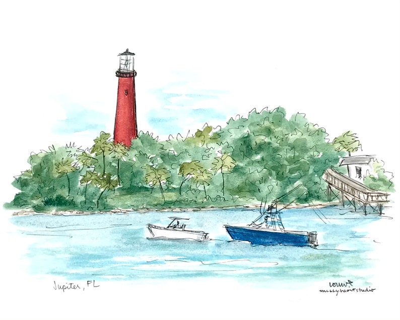 Jupiter Florida Lighthouse Jupiter Inlet Historic | Etsy