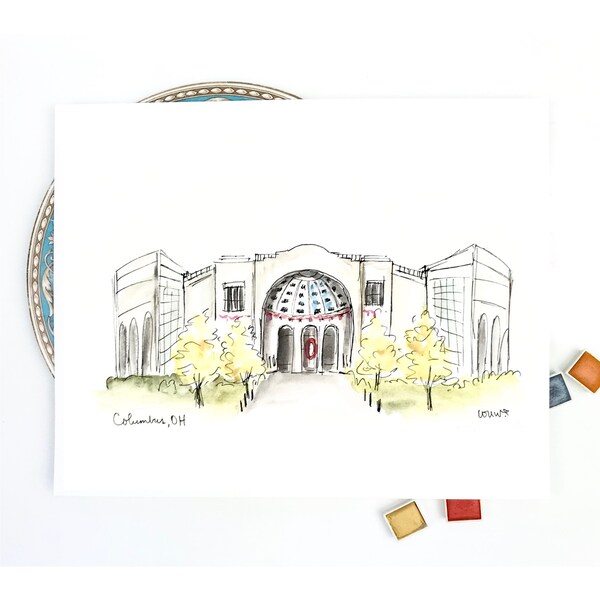 Ohio State Stadium Print - Etsy
