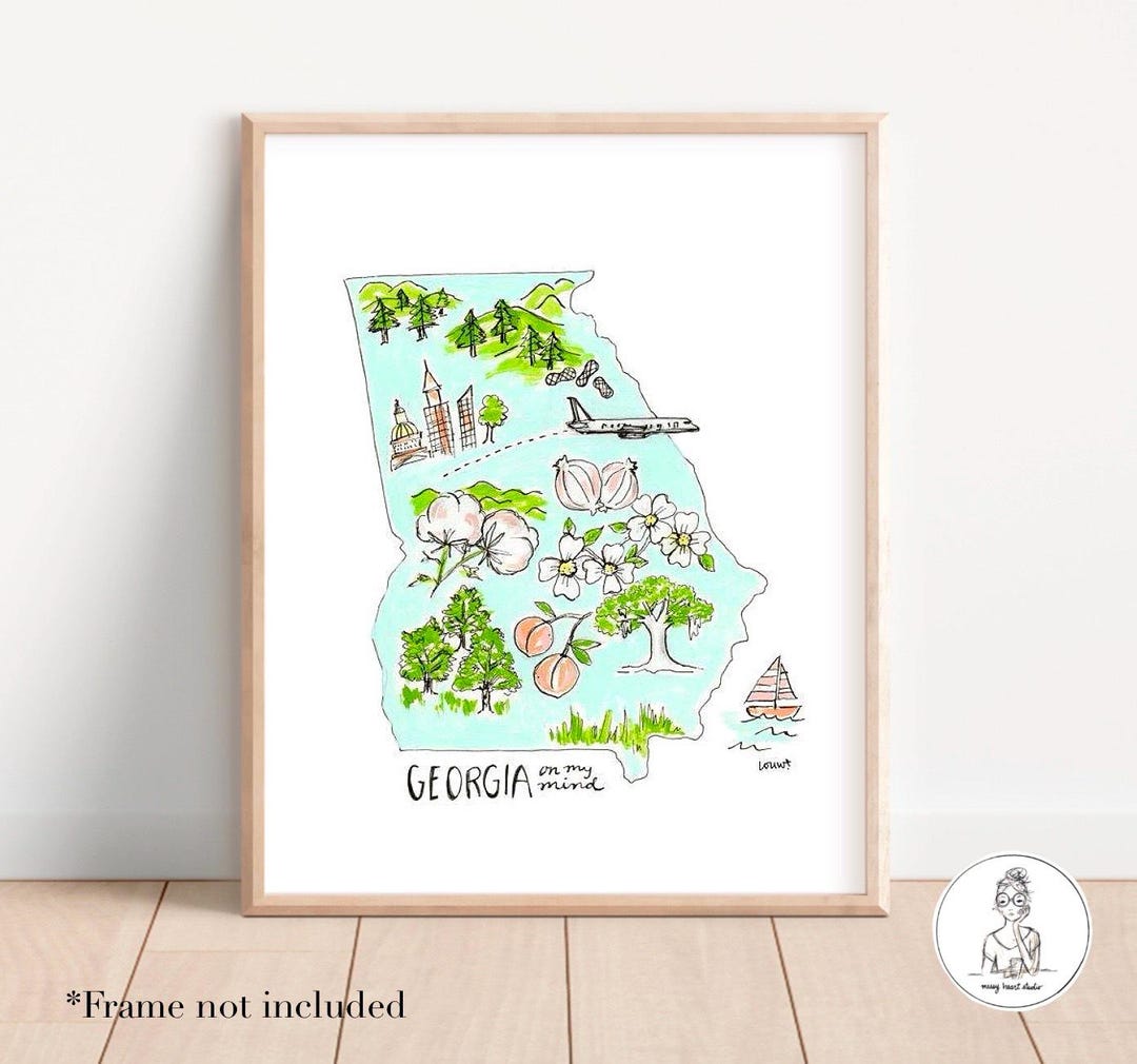 Georgia State Map, Atlanta, Georgia Mountains, Map of Georgia, Georgia ...