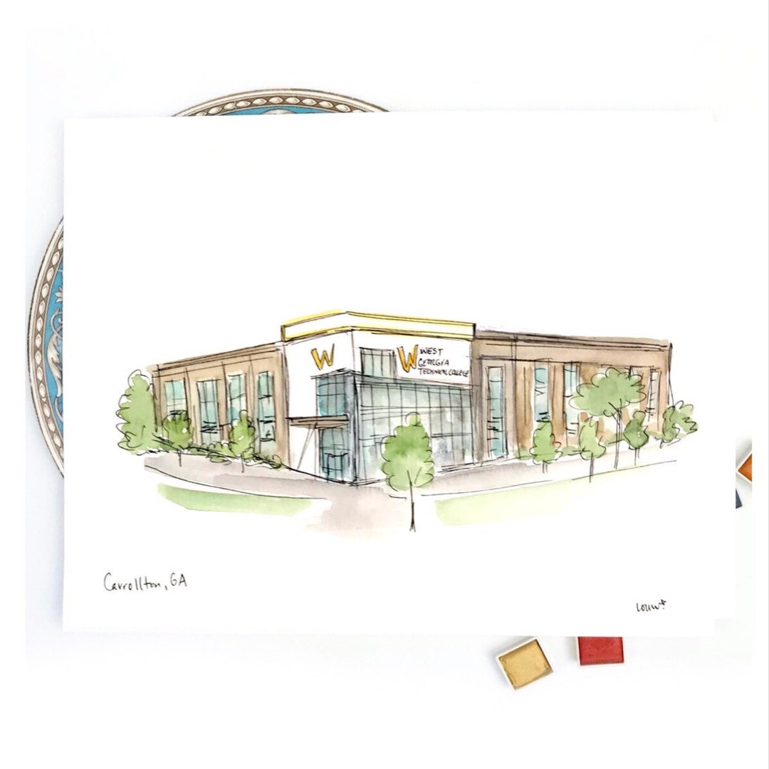 University of West Georgia Print UWG Carrollton Georgia - Etsy