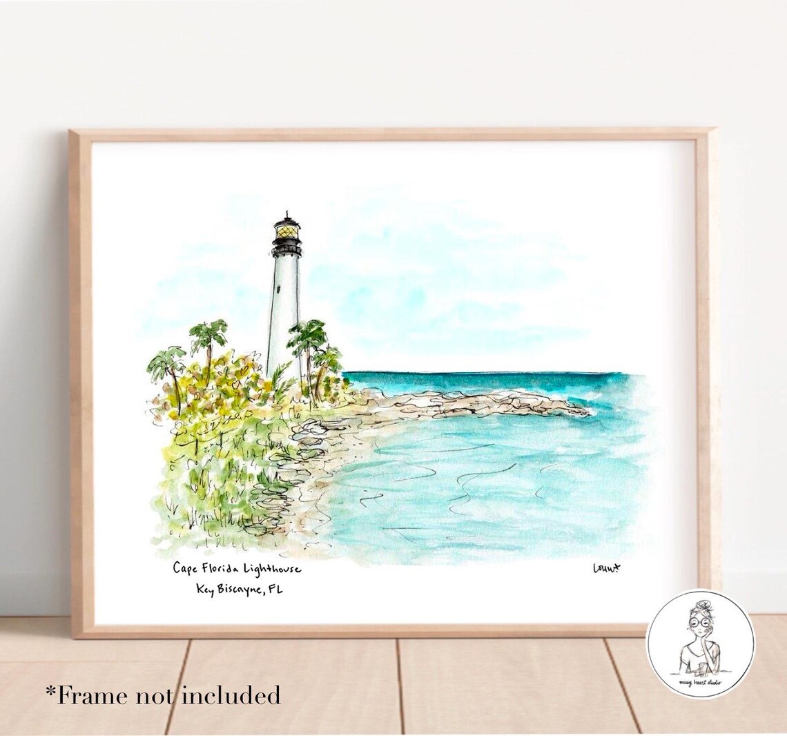 Cape Florida Lighthouse - Key Biscayne, FL. Historic Lighthouse ...